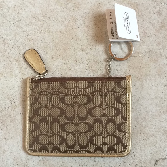 Coach | Bags | Gold Logo Coach Coin Purse | Poshmark